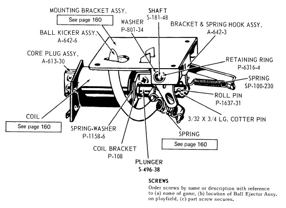 Action Pinball - AS-428-31 - Saucer Hole Kicker Assembly (Bally)