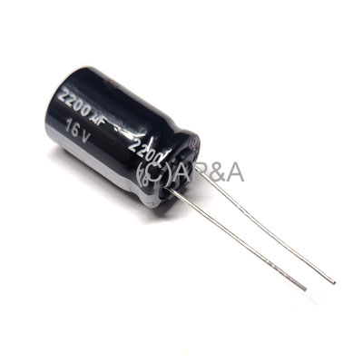 Action Pinball - CAP2200UF16VRAD - Capacitor - 2200uF 16v Radial Lead